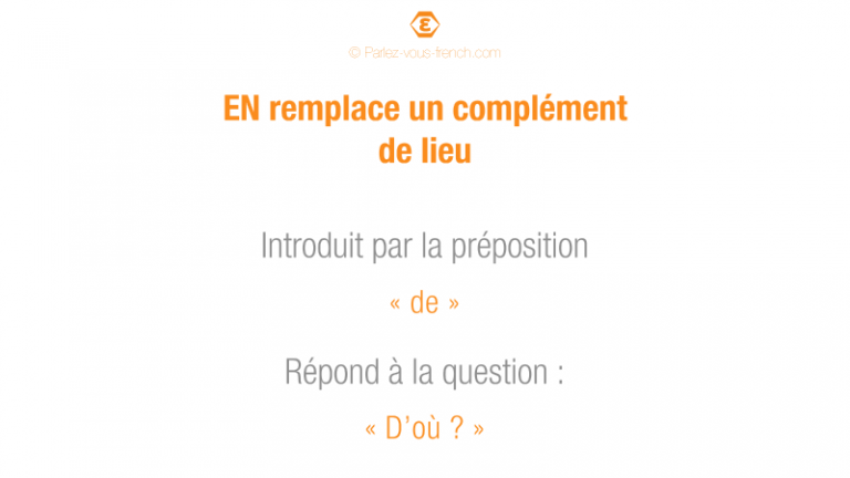 Les pronoms compléments y et en - Parlez-vous French
